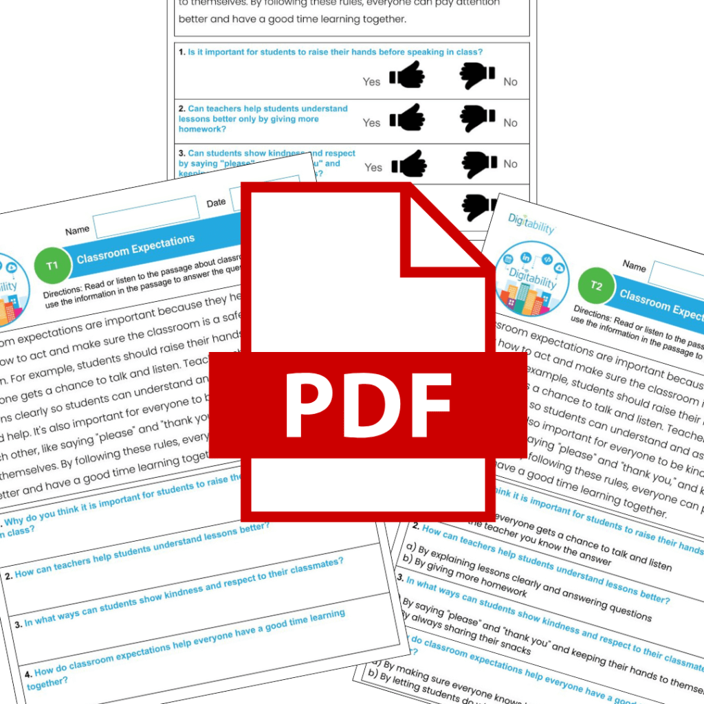 Digitability Free Resource | Classroom Expectations | Digitability