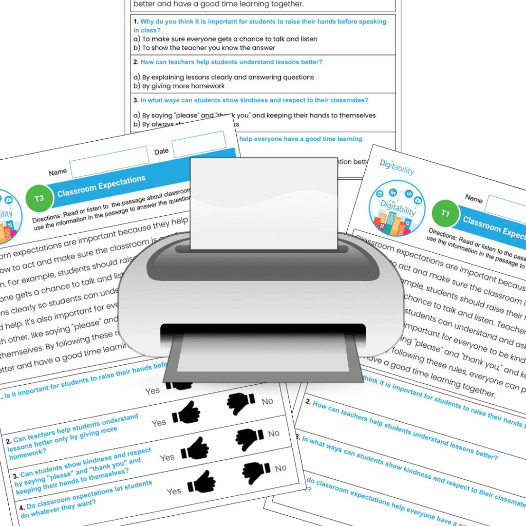Digitability Free Resource | Classroom Expectations | Digitability