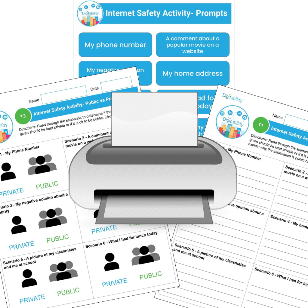 Digitability Free Resource | Public vs Private Information | Digitability