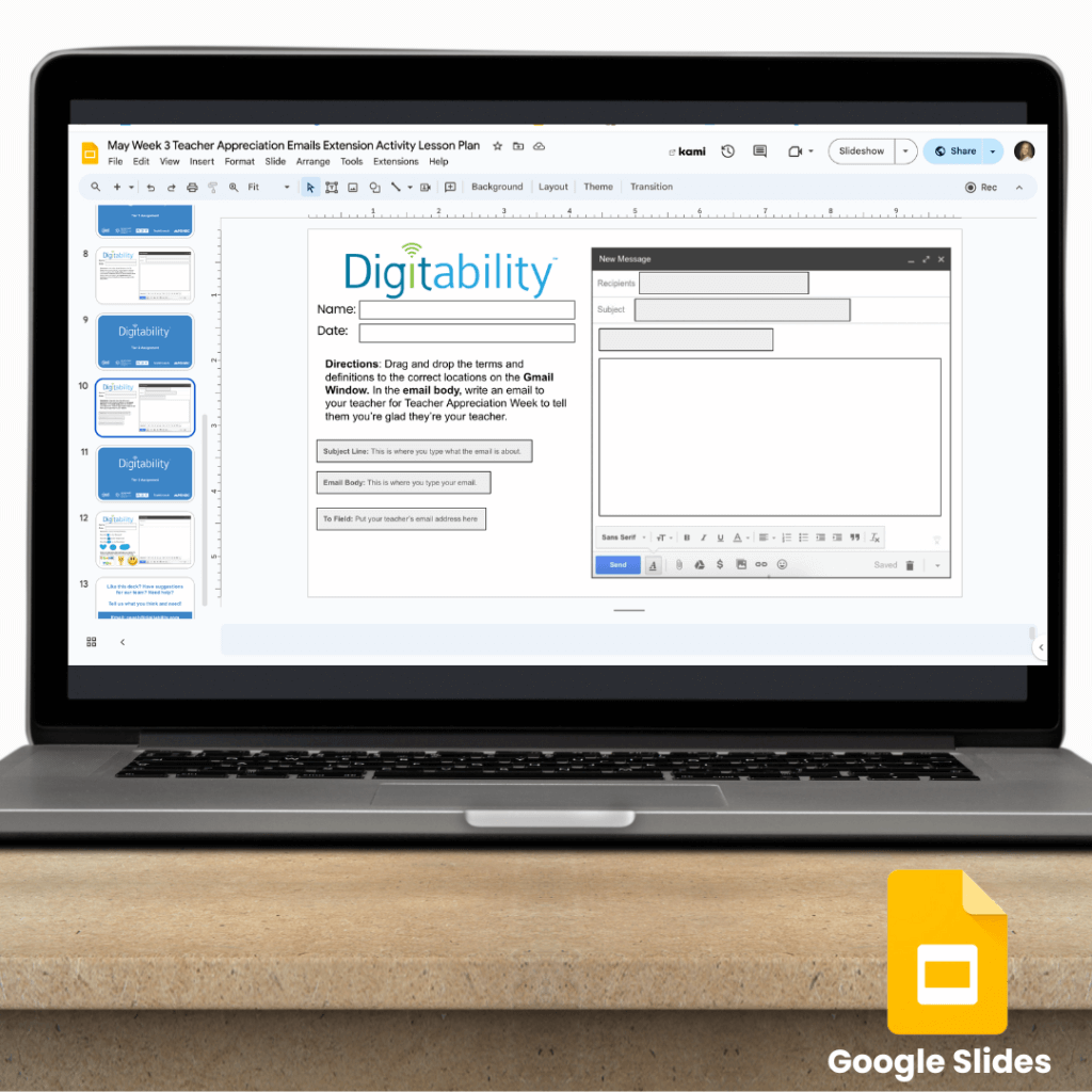 Digitability Free Resource | Teacher Appreciation Email Lesson | Digitability